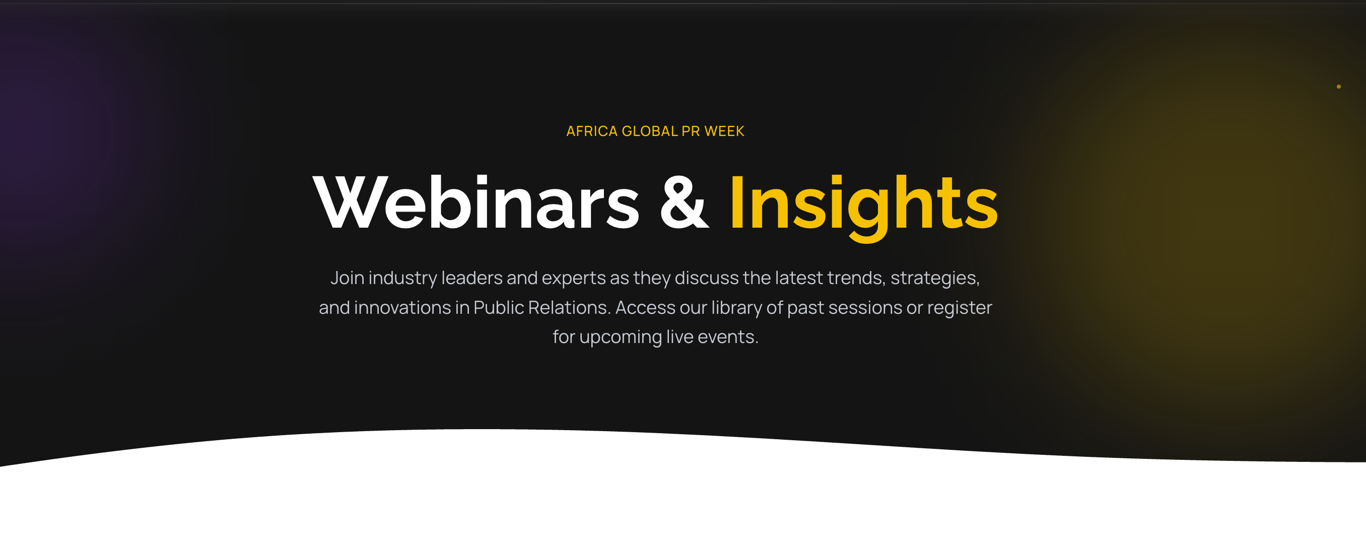 Industry-Leading Webinars You Can't Miss | Africa Global PR Week